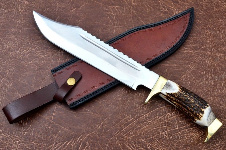 Handmade Bowie Knife / Rambo Knife Sharp Cutting Edge Blade | Inspire Uplift