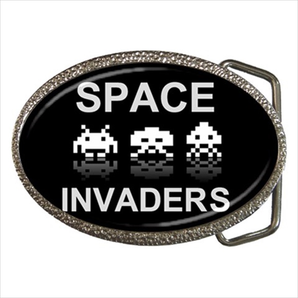 Classic Game Space Invaders Belt Buckle - Inspire Uplift