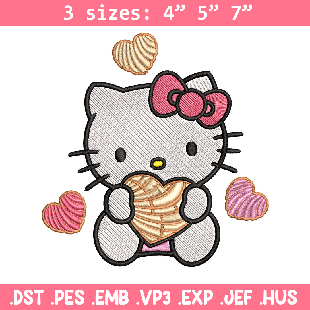 Concha Hello Kitty Embroidery Design, Hello Kitty cartoon Em - Inspire ...
