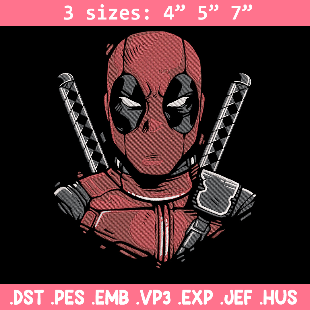 Deadpool poster Embroidery Design, Deadpool Embroidery, Embr | Inspire ...