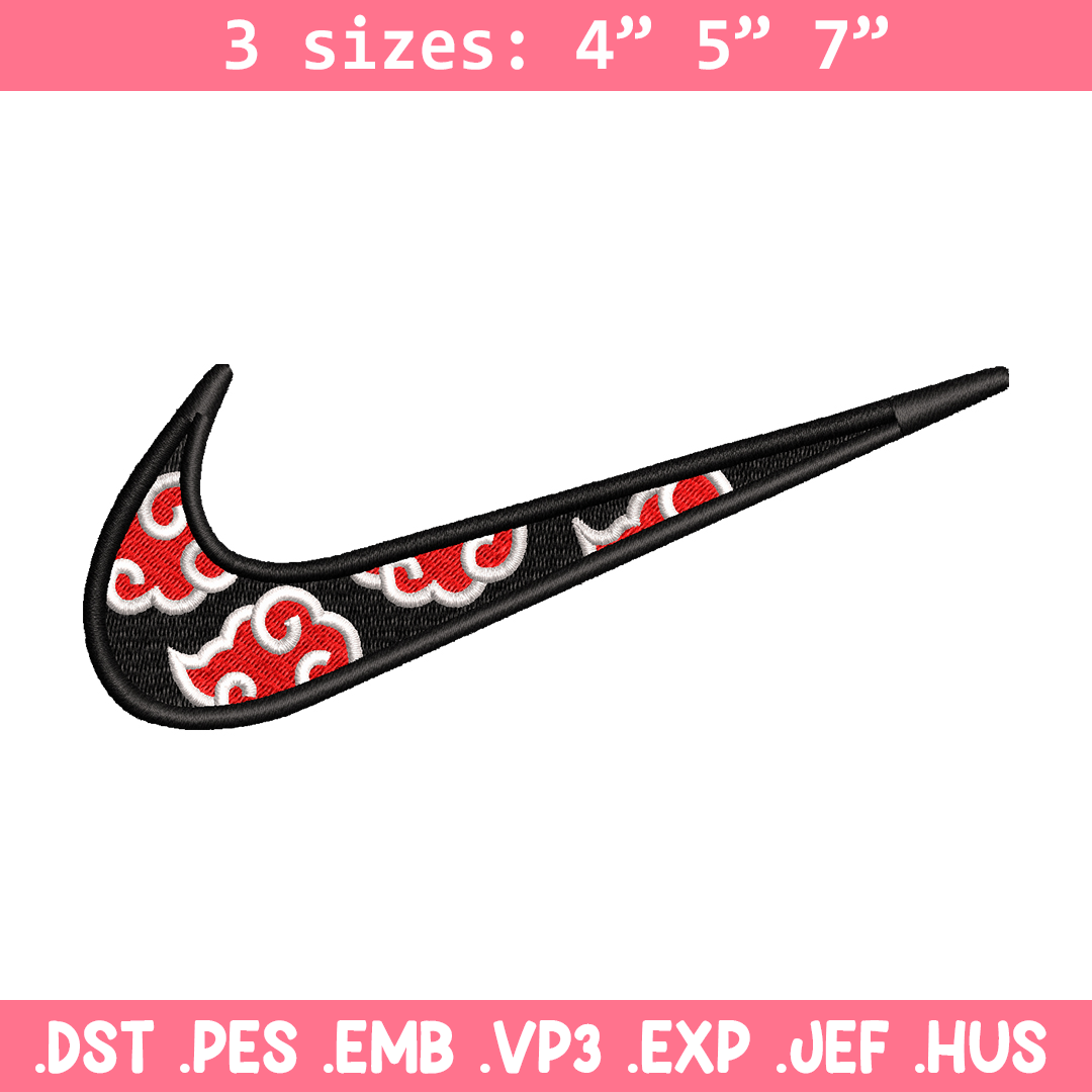 Akatsuki Nike embroidery design, Naruto embroidery, Nike des | Inspire ...
