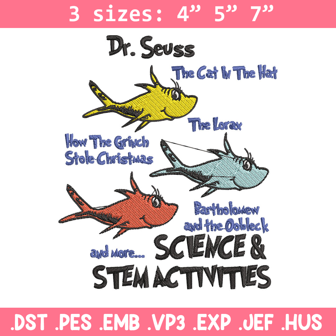 Dr Seuss Stem Activities Embroidery Design, Dr Seuss Embroid - Inspire ...