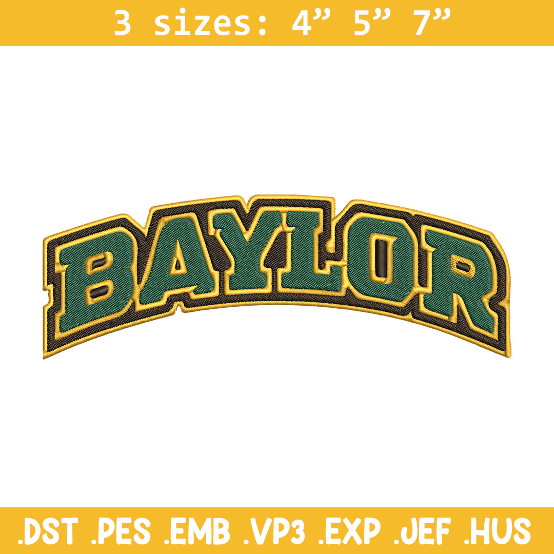 Baylor Bears logo embroidery design, NCAA embroidery, Sport | Inspire ...