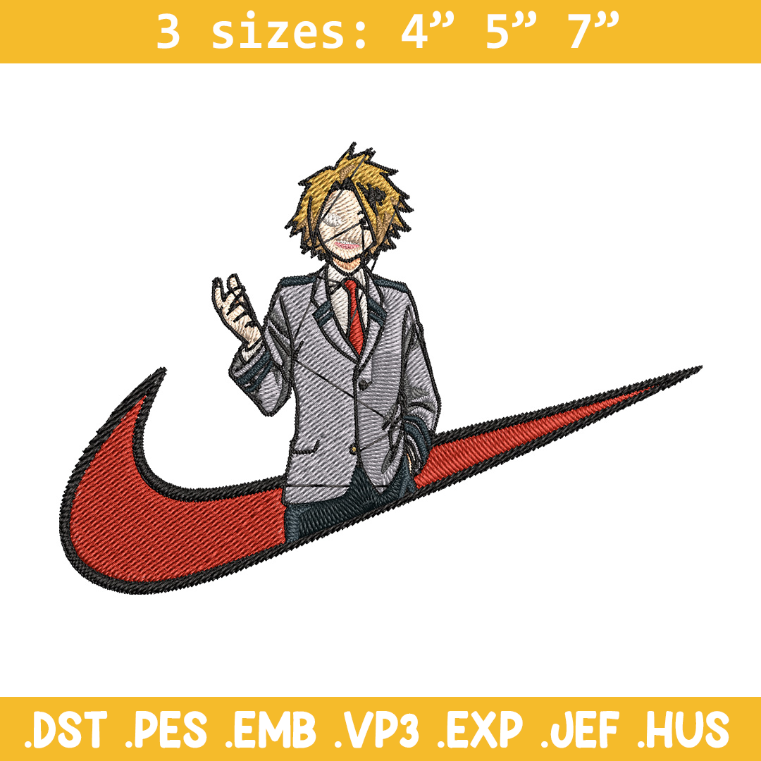 Denki x nike Embroidery Design, Mha Embroidery, Embroidery F | Inspire ...