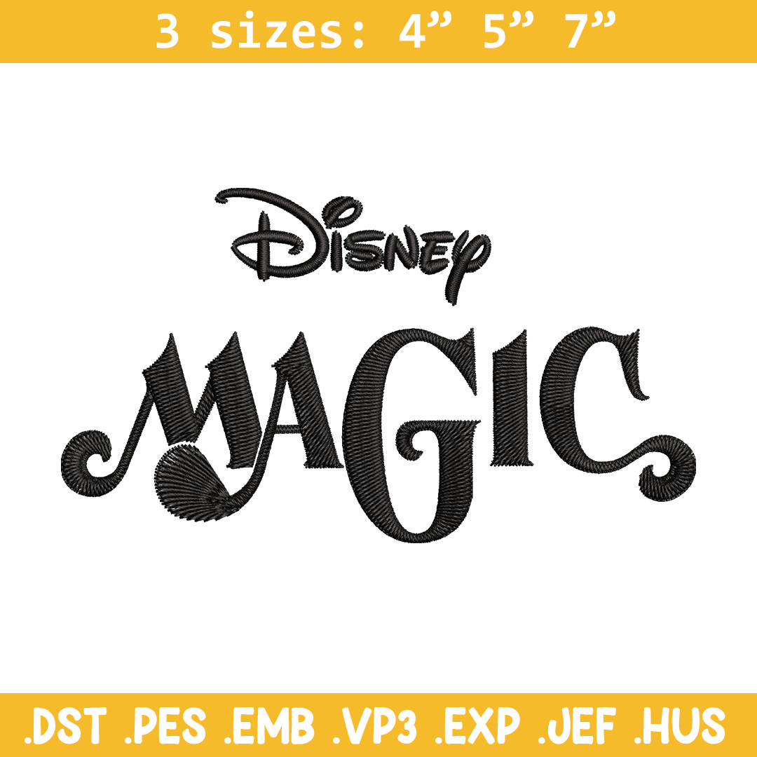 Disney Magic Embroidery Design, Disney logo Embroidery, Embr | Inspire ...
