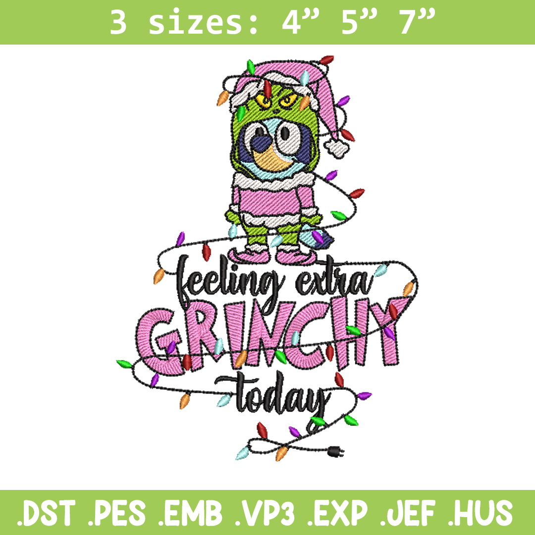 Bluey x grinch embroidery design, Bluey embroidery, Chrismas | Inspire ...