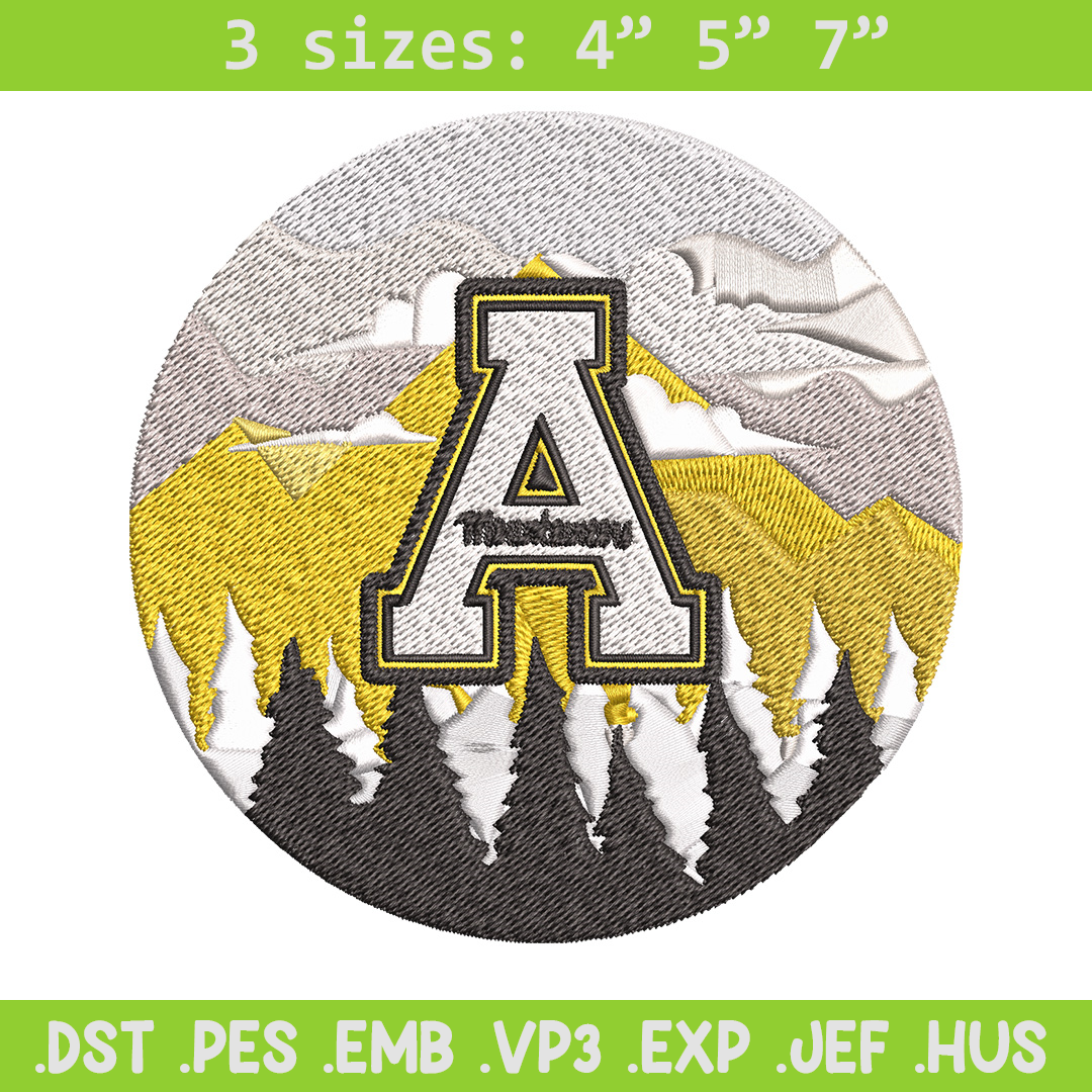 Appalachian State logo embroidery design, NCAA embroidery, E | Inspire ...