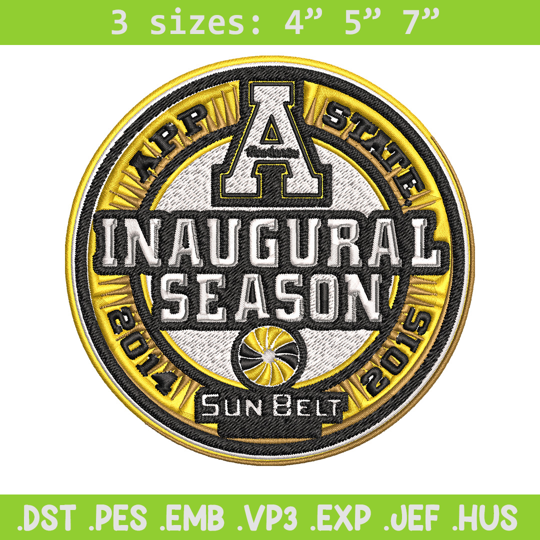 Appalachian State logo embroidery design, NCAA embroidery, E | Inspire ...