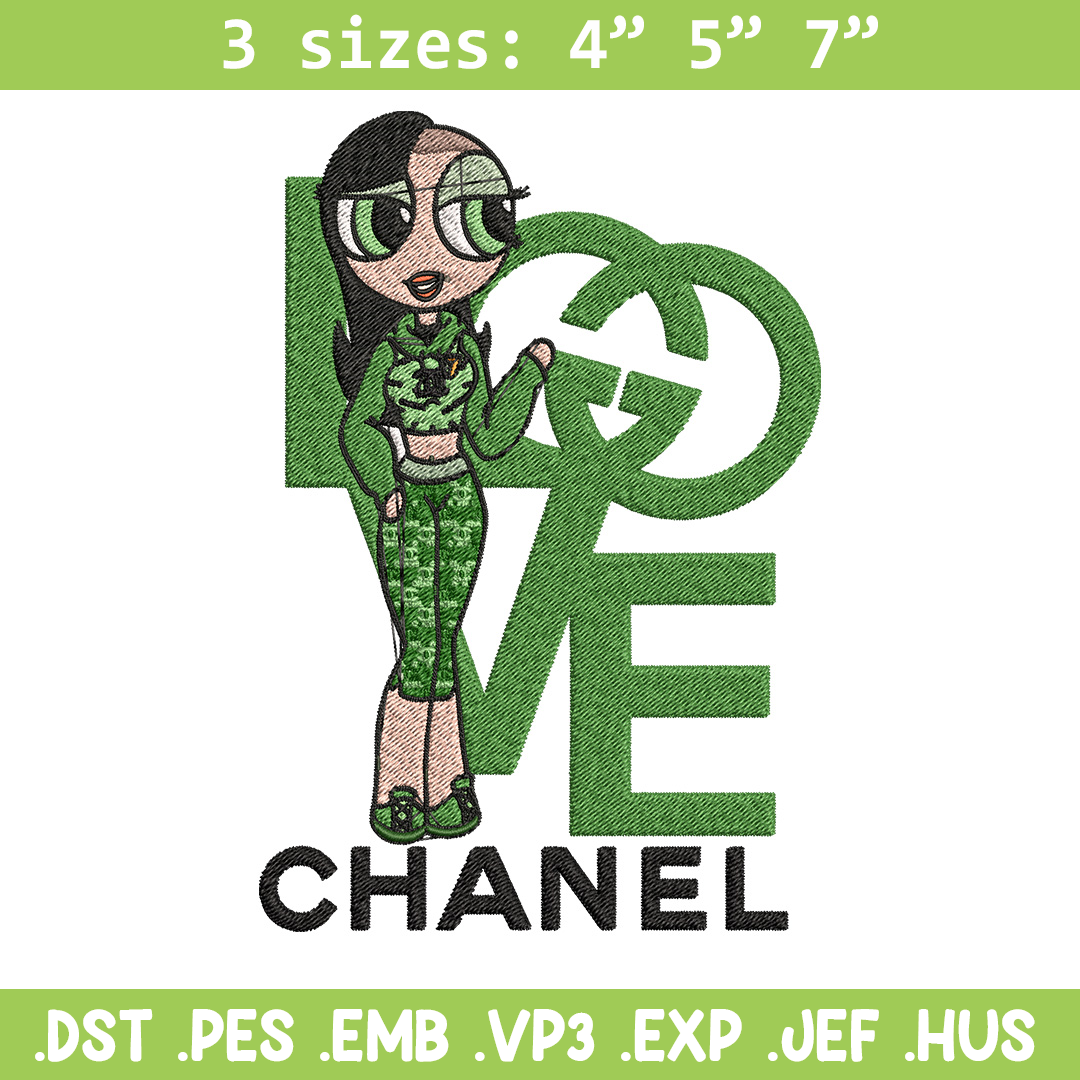 Chanel green girl Embroidery Design, Chanel Embroidery, Embr - Inspire ...