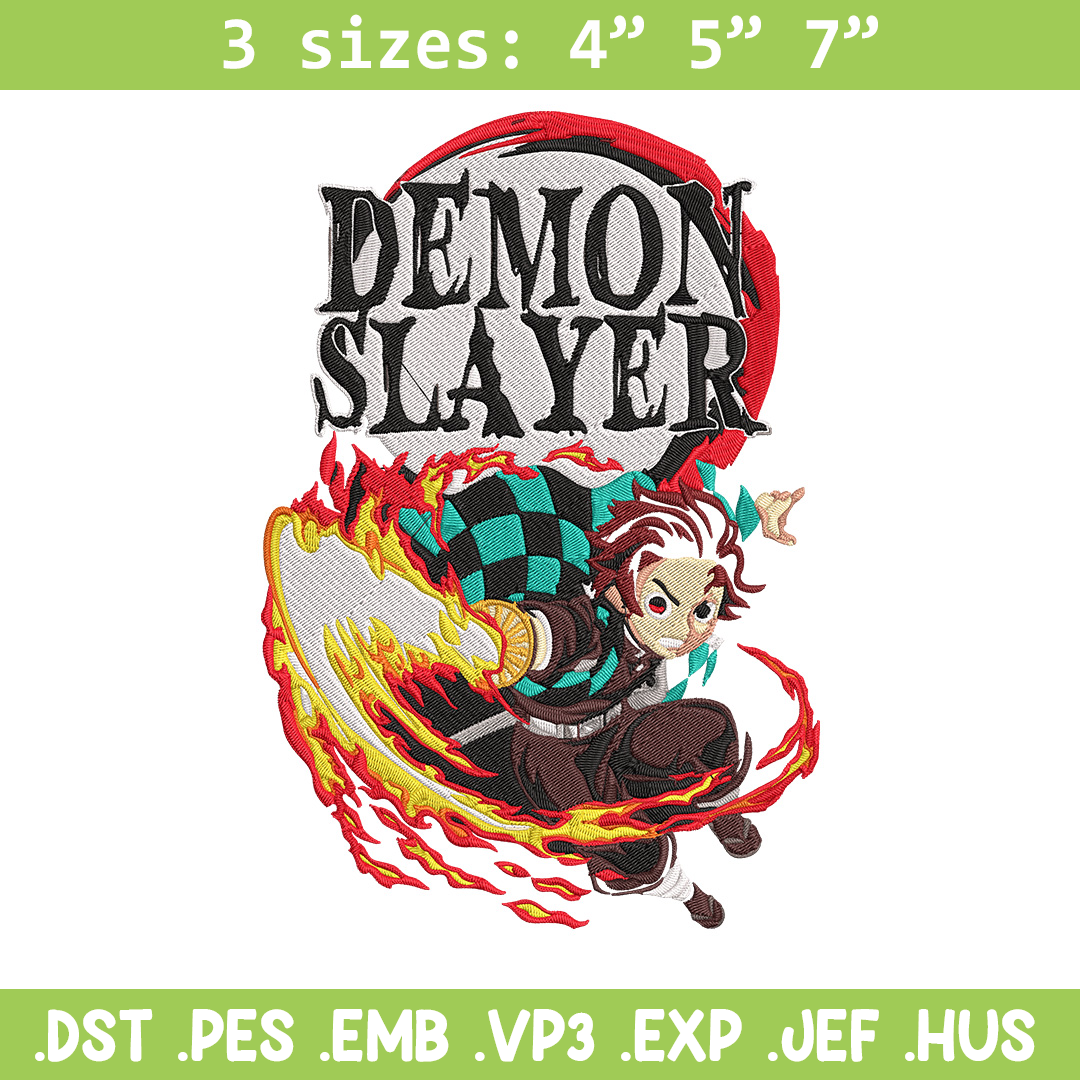 Demon slayer poster Embroidery Design, Demon slayer Embroide | Inspire ...