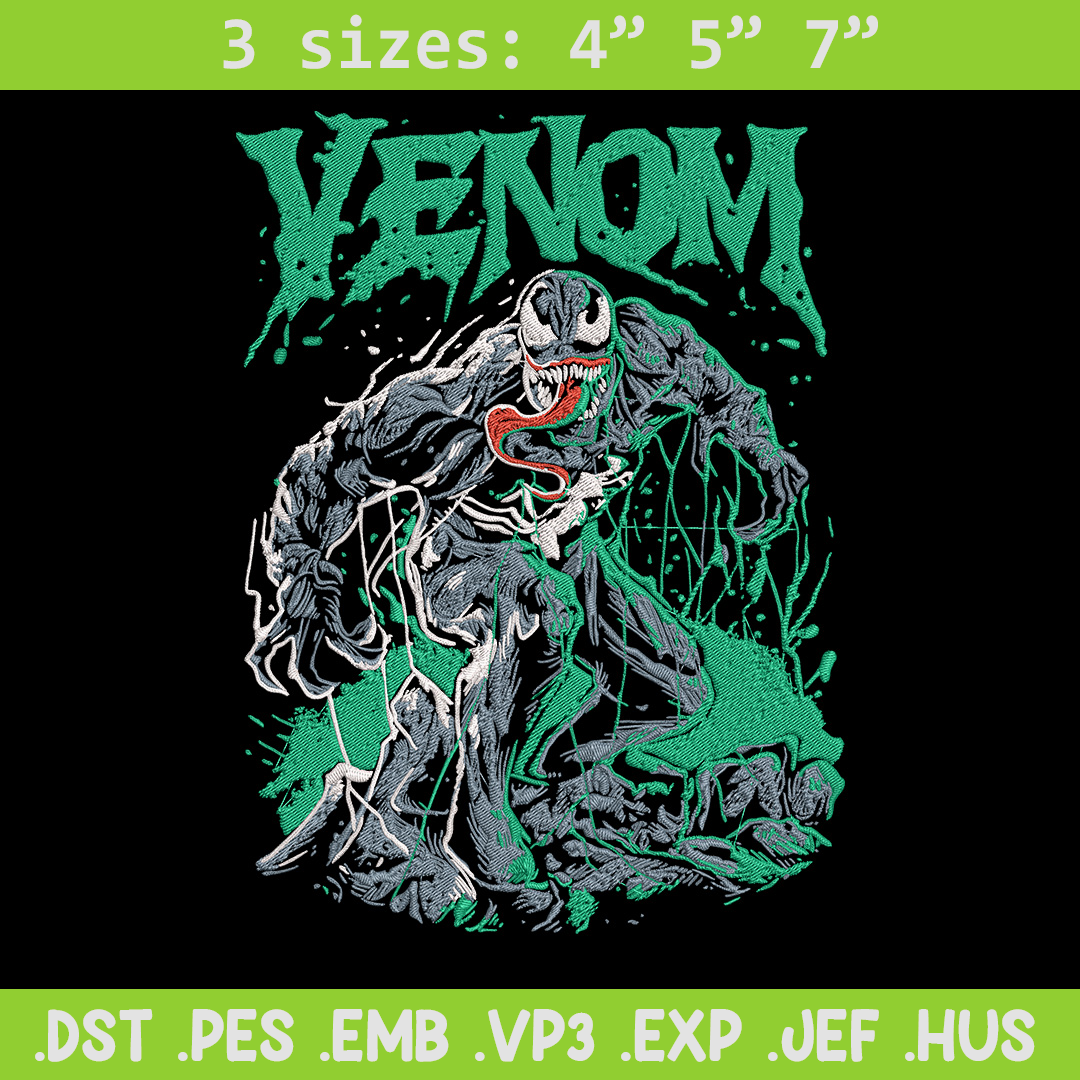 Venom poster Embroidery Design, Venom Embroidery, Embroidery | Inspire ...