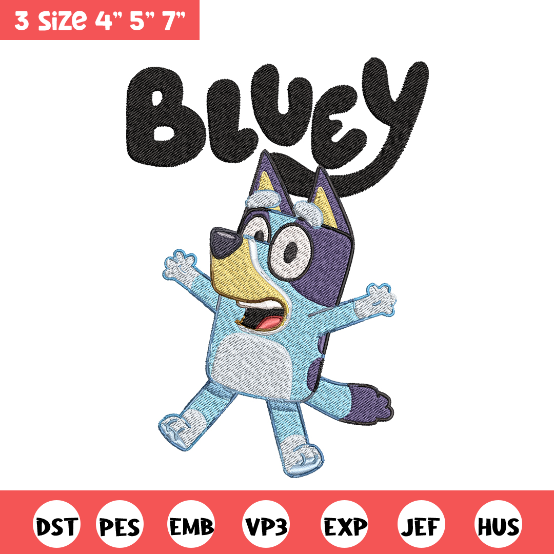 Bluey Embroidery, Bluey Cartoon Embroidery, cartoon Embroide - Inspire ...