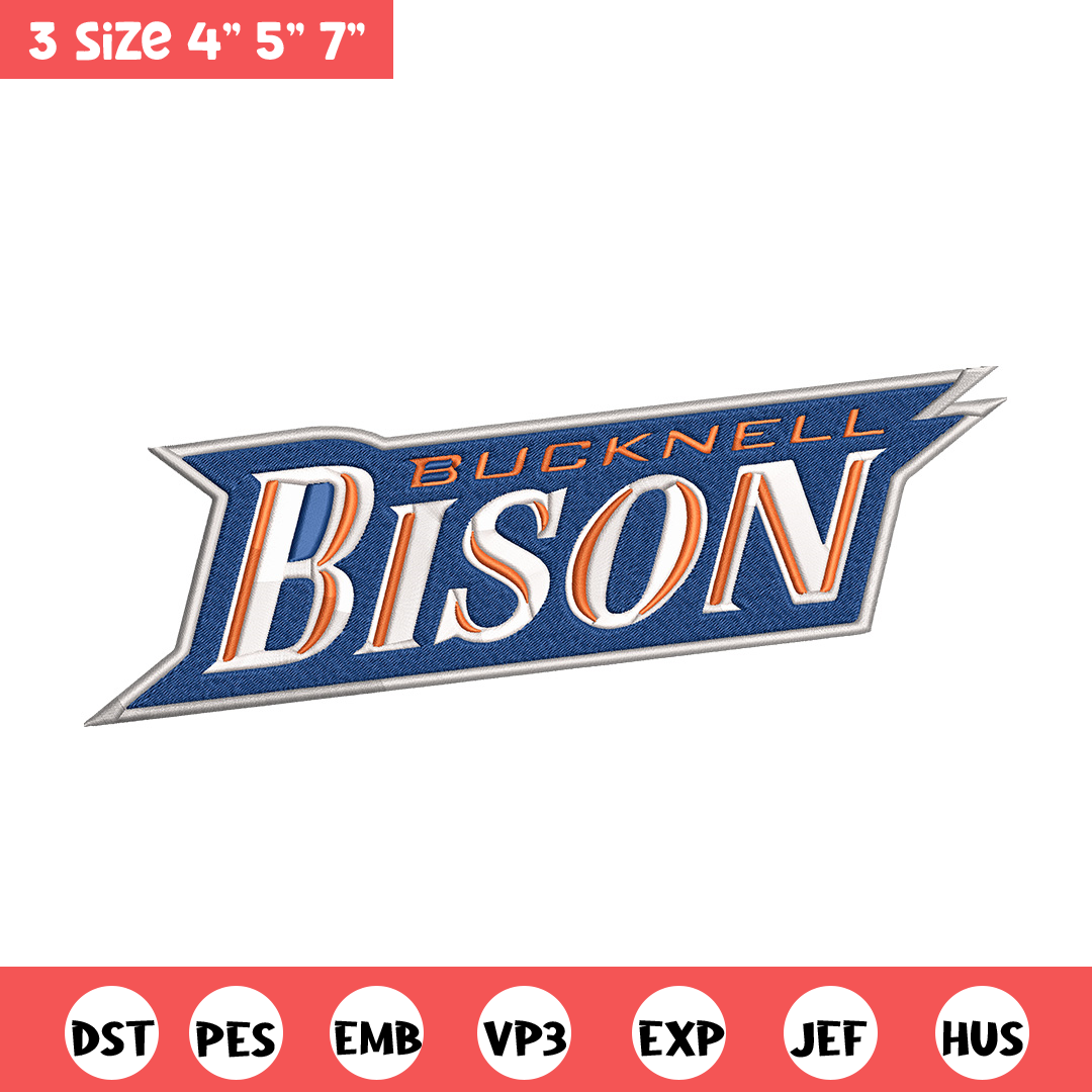 Bucknell Bison logo embroidery design, Sport embroidery, log | Inspire ...
