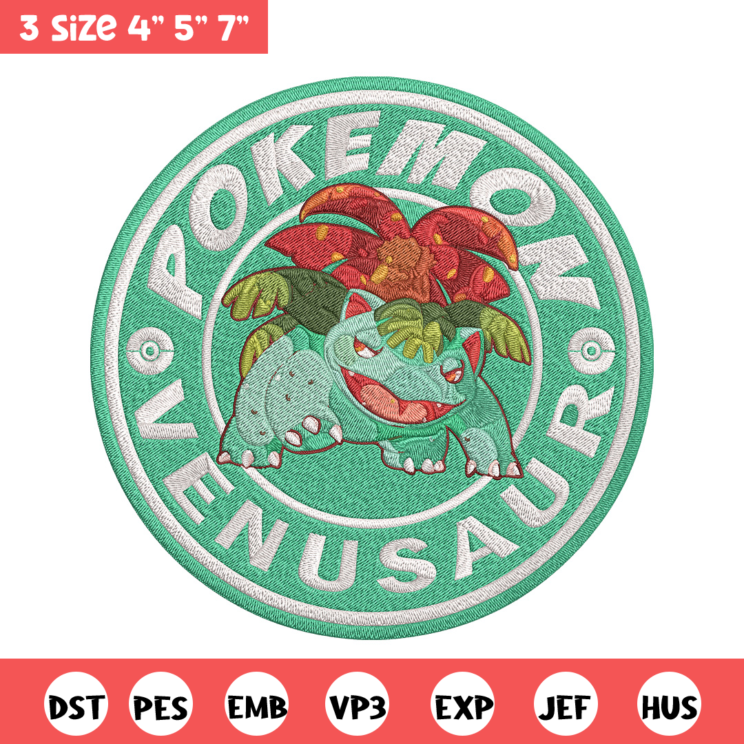 Bulbasaur poster Embroidery Design, Pokemon Embroidery, Embr | Inspire ...