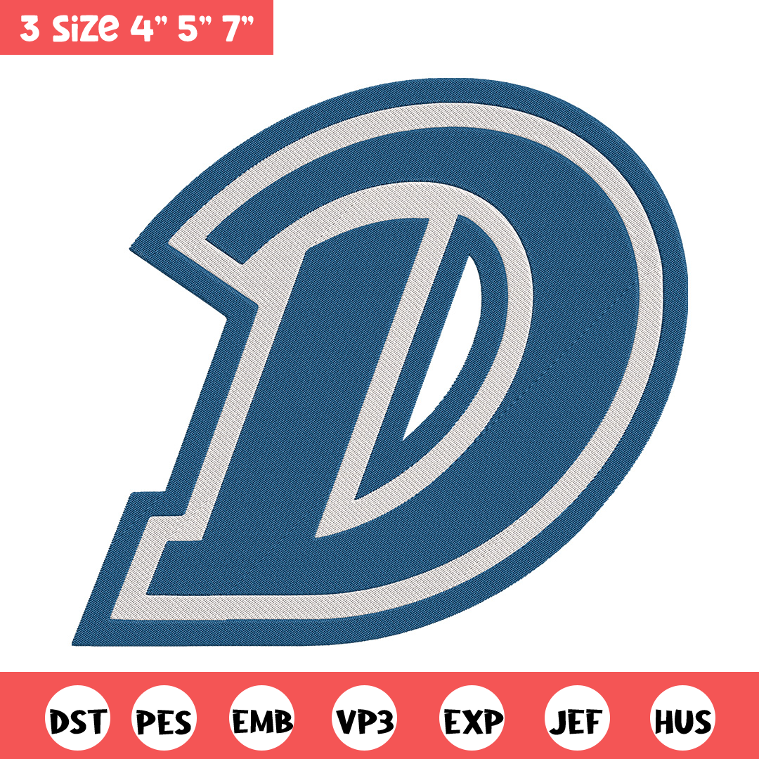 Drake University logo embroidery design, NCAA embroidery,Spo | Inspire ...