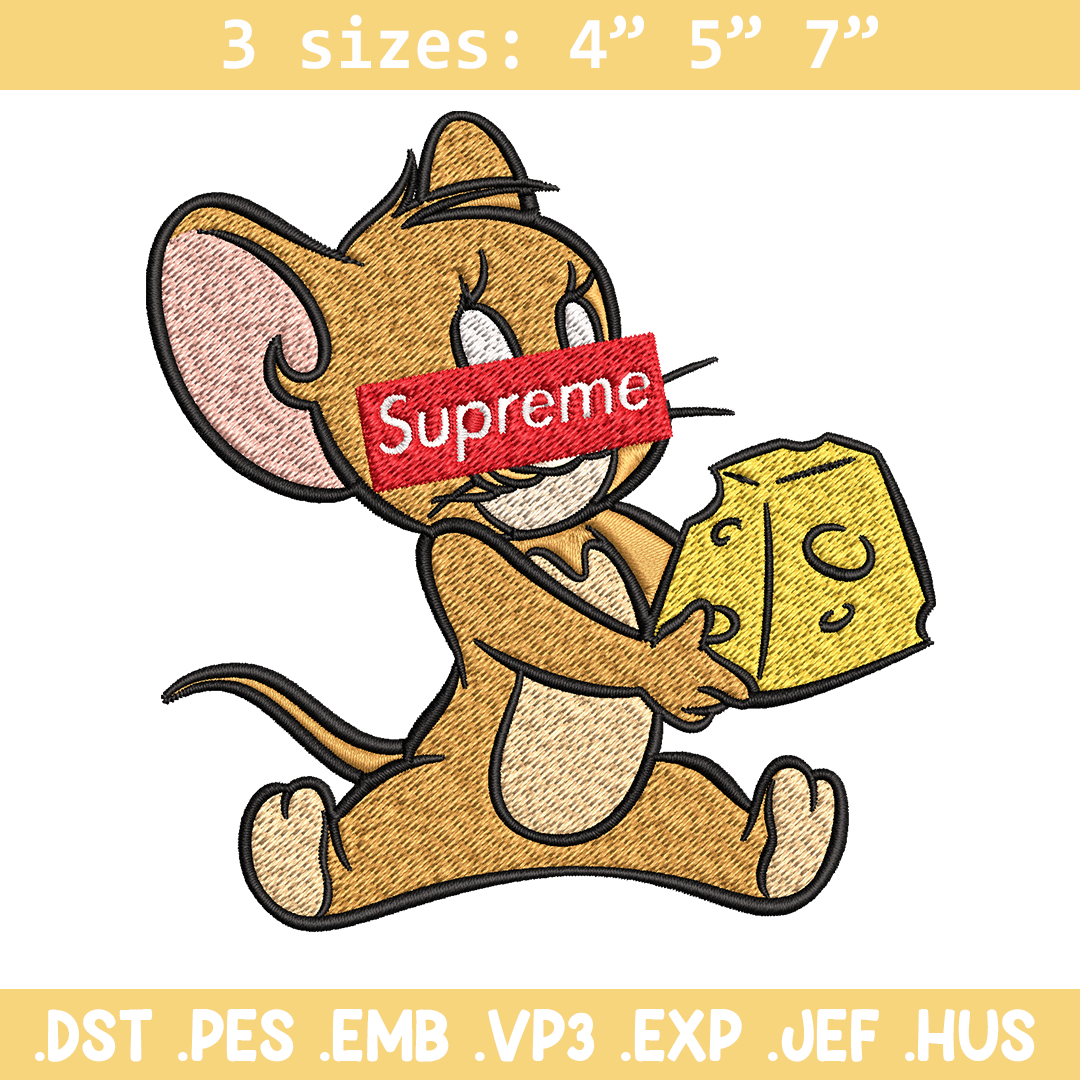 Supreme Cartoon Jerry Embroidery design, Disney cartoon Embr - Inspire ...