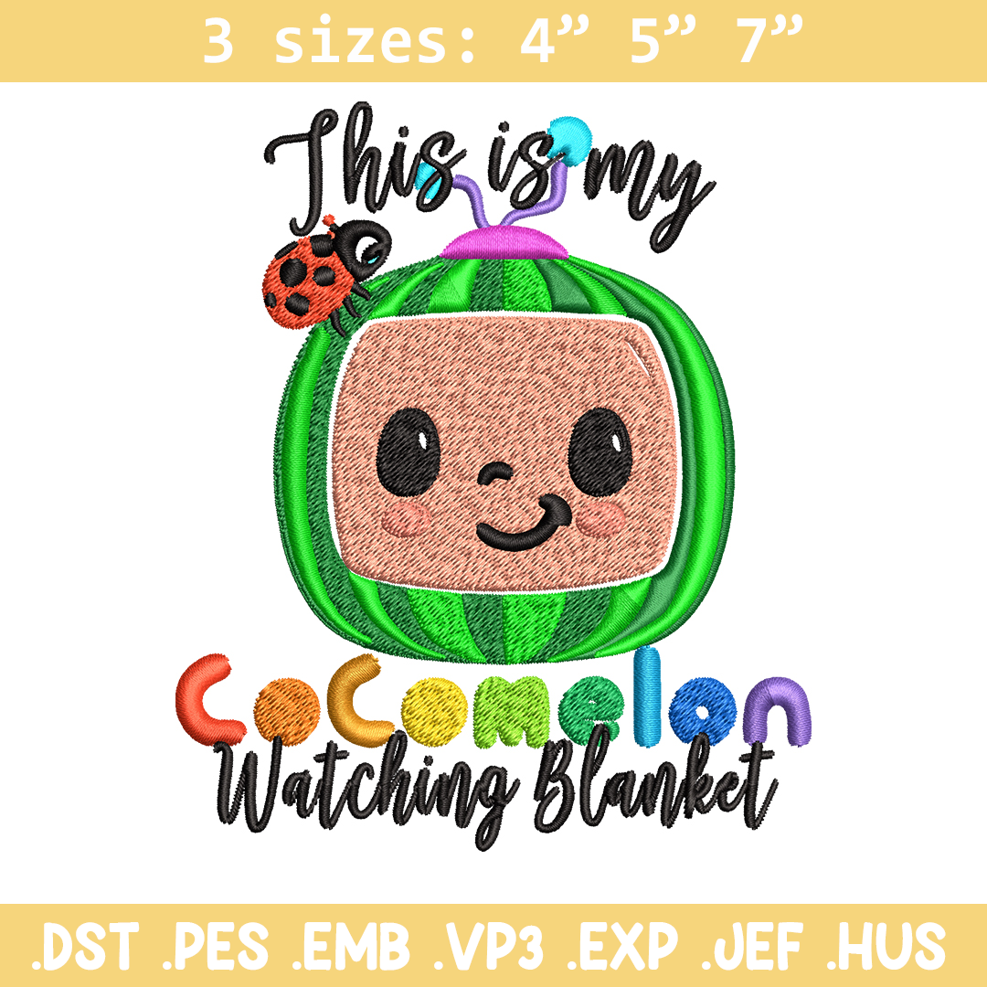 Cocomelon Logo Embroidery design, Cocomelon Embroidery, logo | Inspire ...