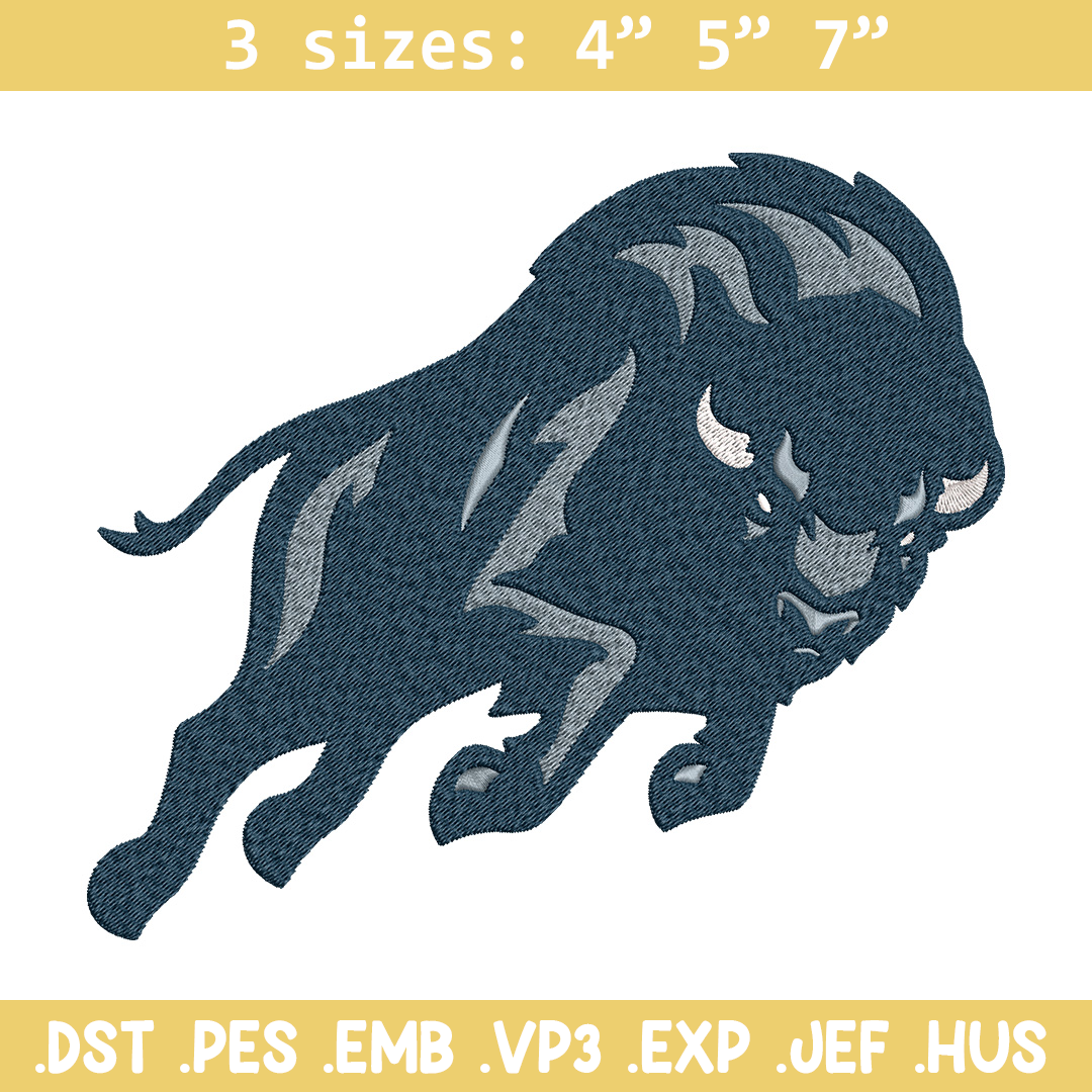 Bison Mascot embroidery design, College embroidery, Sport em | Inspire ...