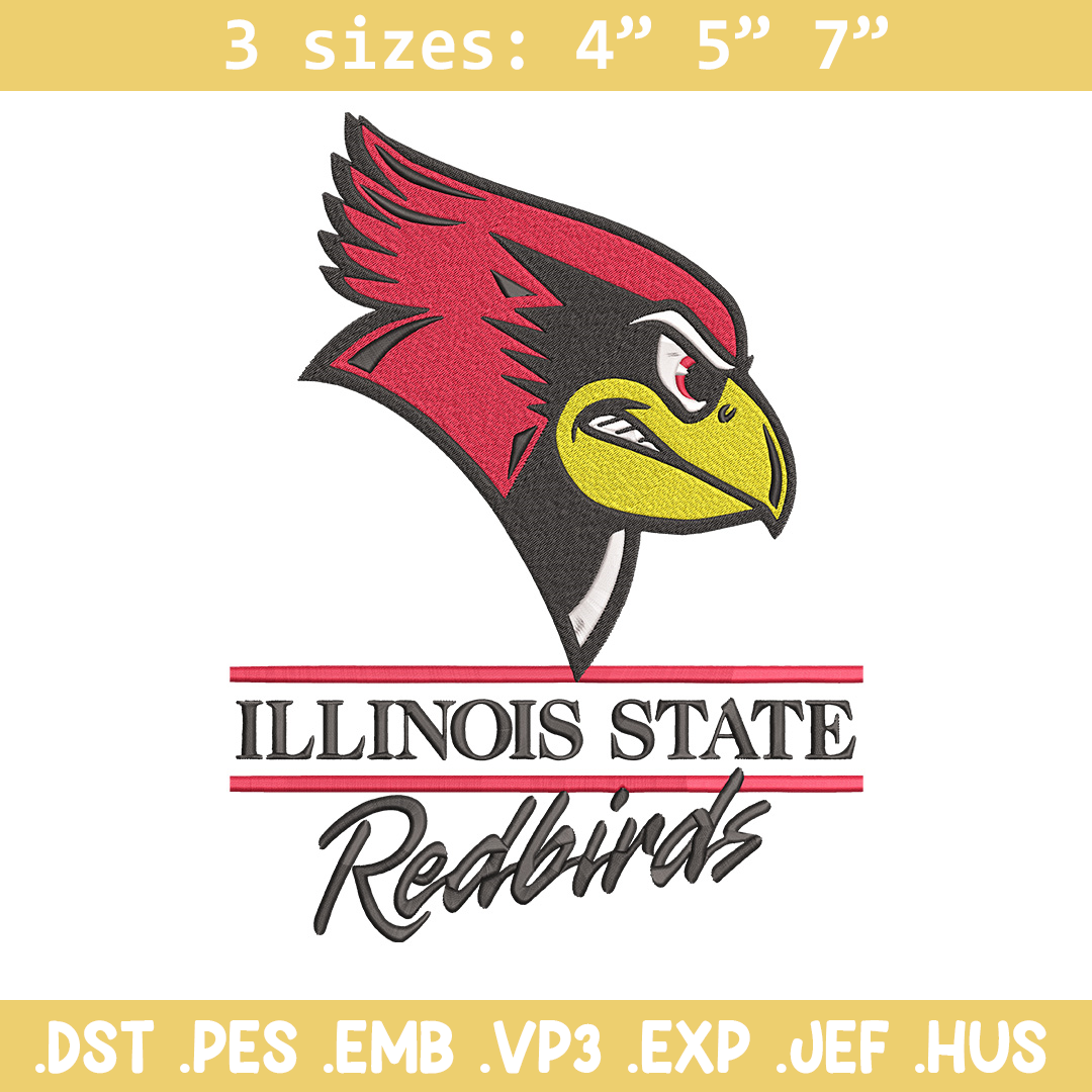 Illinois State logo embroidery design,NCAA embroidery,Sport | Inspire ...