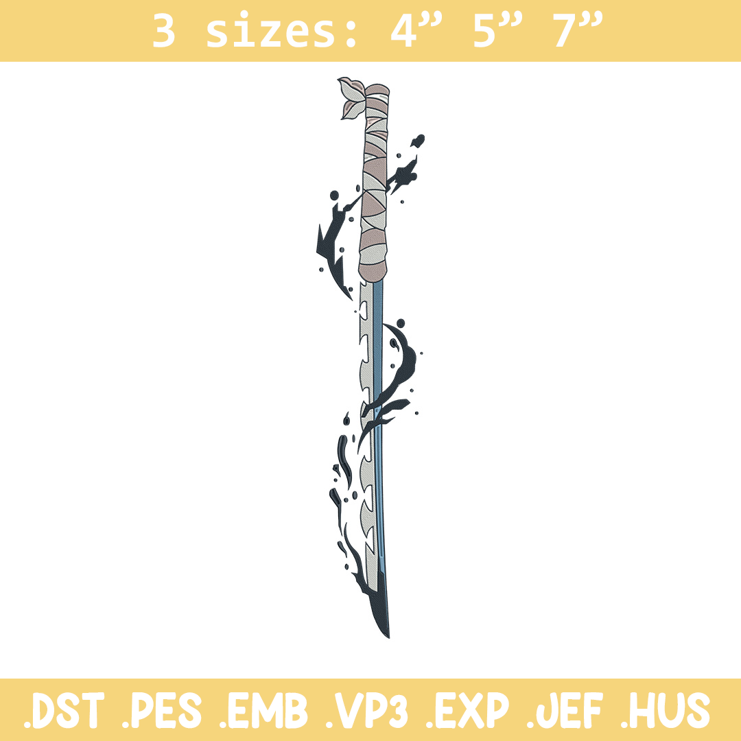 Inosuke sword Embroidery Design, Demon slayer Embroidery, Em | Inspire ...
