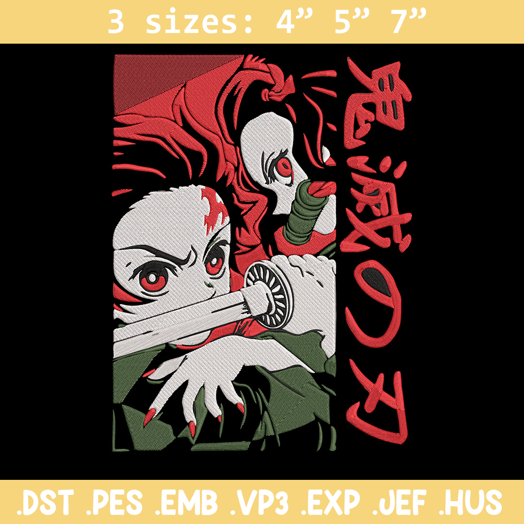 Kamado Tanjiro Embroidery Design, Demon slayer Embroidery, E | Inspire ...