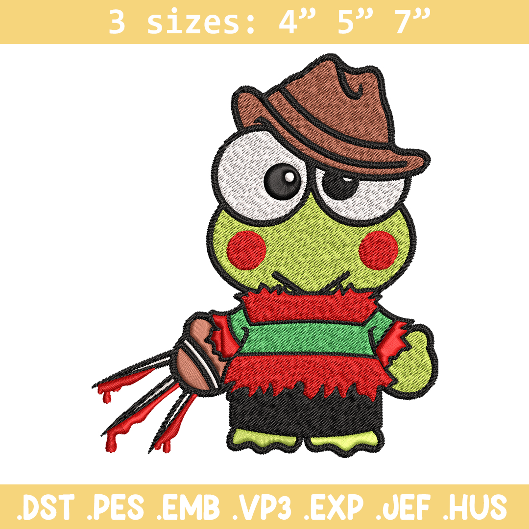 Keroppi Freddy Krueger Embroidery design, Horror Embroidery, - Inspire ...