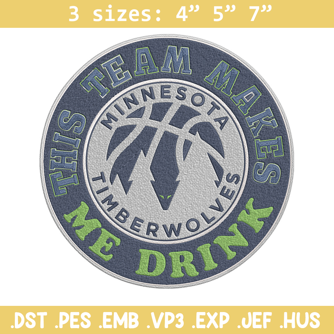Timberwolves basketball embroidery design, NBA embroidery, S - Inspire ...