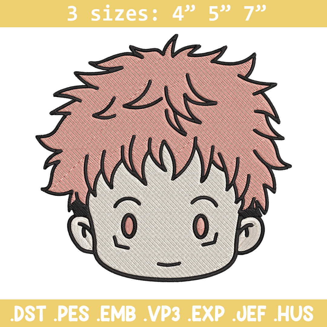 Yuji chibi Embroidery Design, Jujutsu Embroidery, Embroidery - Inspire ...