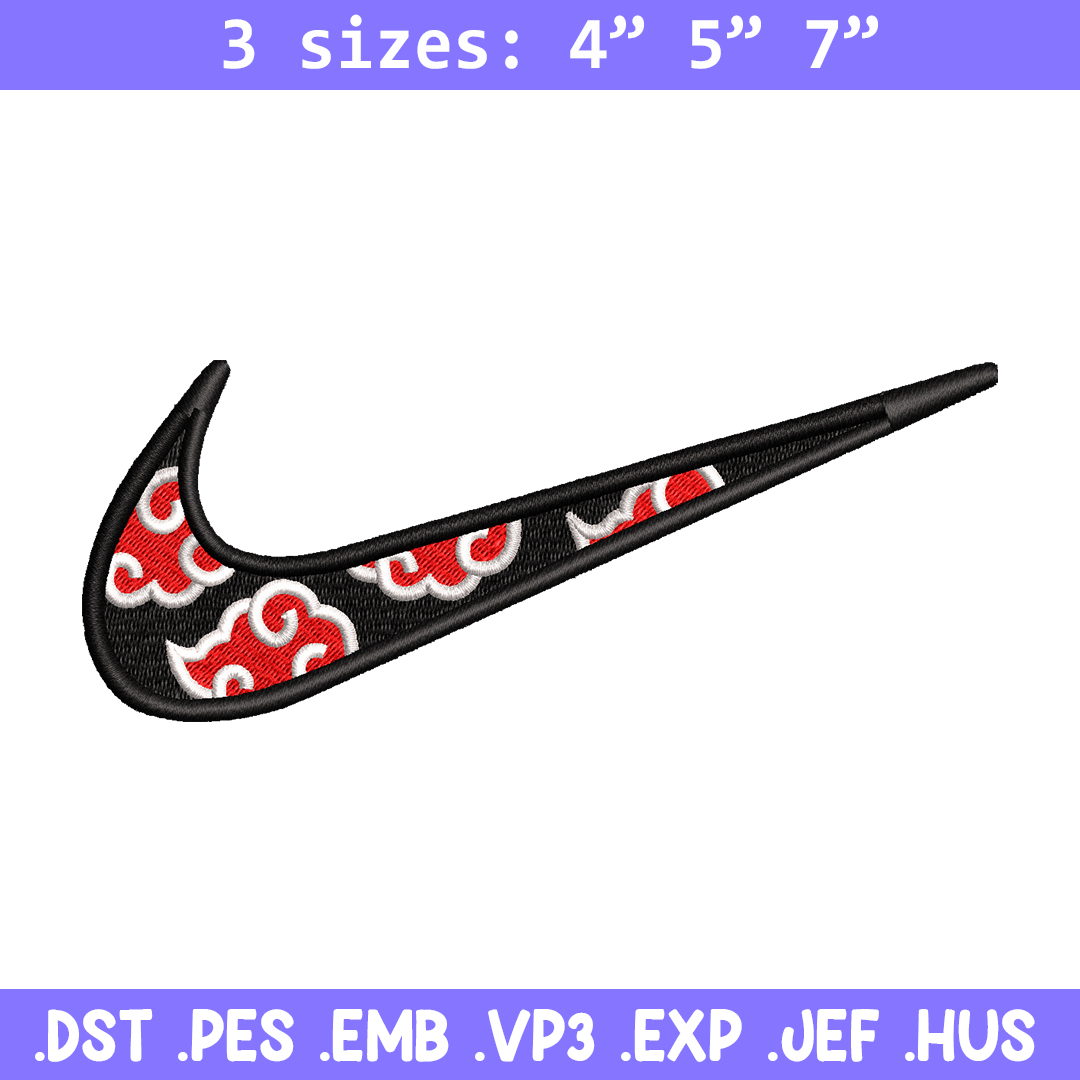 Akatsuki Nike embroidery design, Naruto embroidery, Nike des | Inspire ...