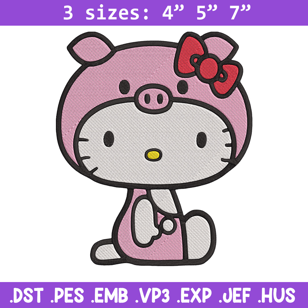 Hello Kitty Embroidery Design, Hello kitty Embroidery, Embro | Inspire ...