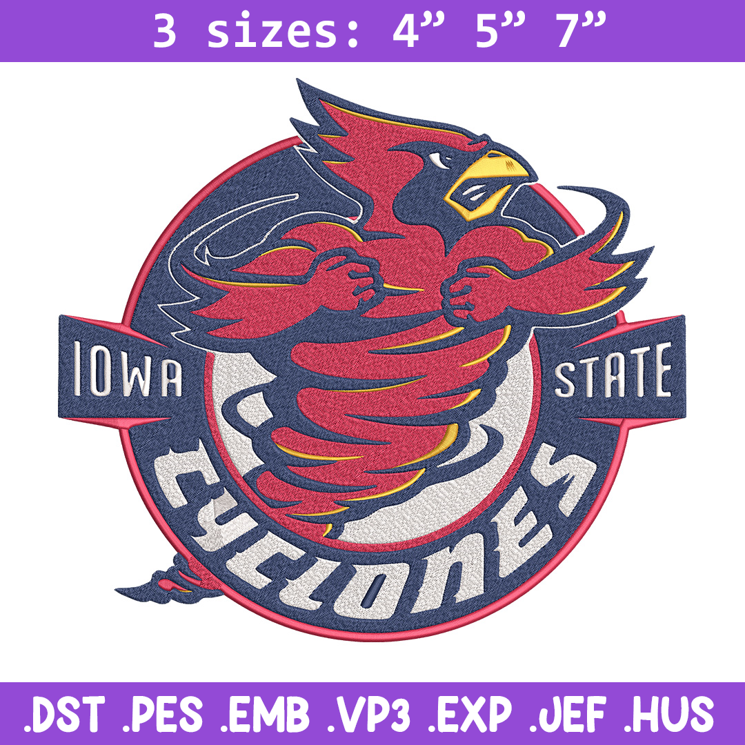 Iowa State logo embroidery design, Sport embroidery, logo sp | Inspire ...