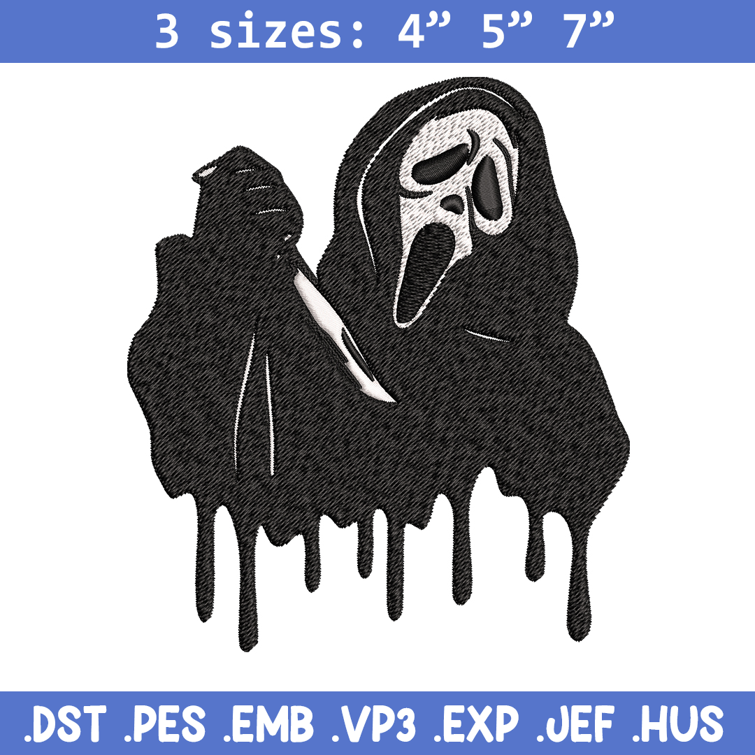 Ghostface knife Embroidery design, Horror Embroidery, Embroi - Inspire ...