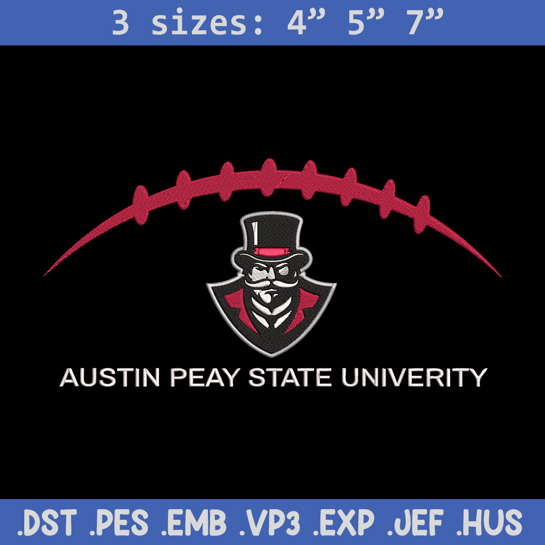 Austin Peay State logo embroidery design, NCAA embroidery, S | Inspire ...