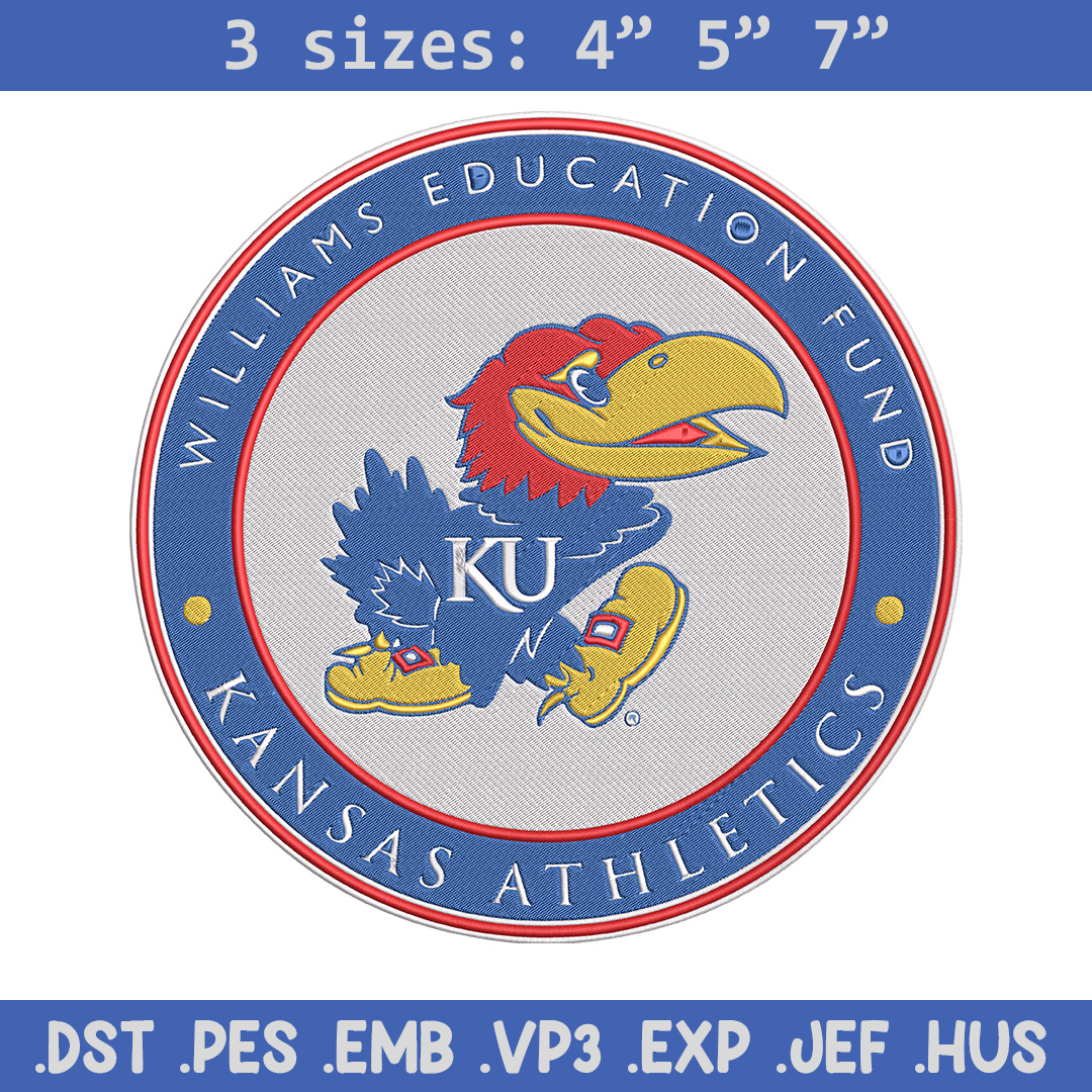 Jayhawk Kansas logo embroidery design, NCAA embroidery,Sport | Inspire ...