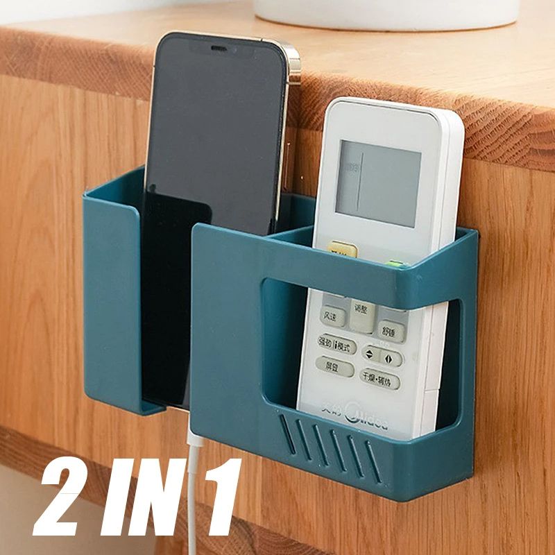Wall Mounted Phone & Remote Holder - 2 in 1 organizer | Inspire Uplift