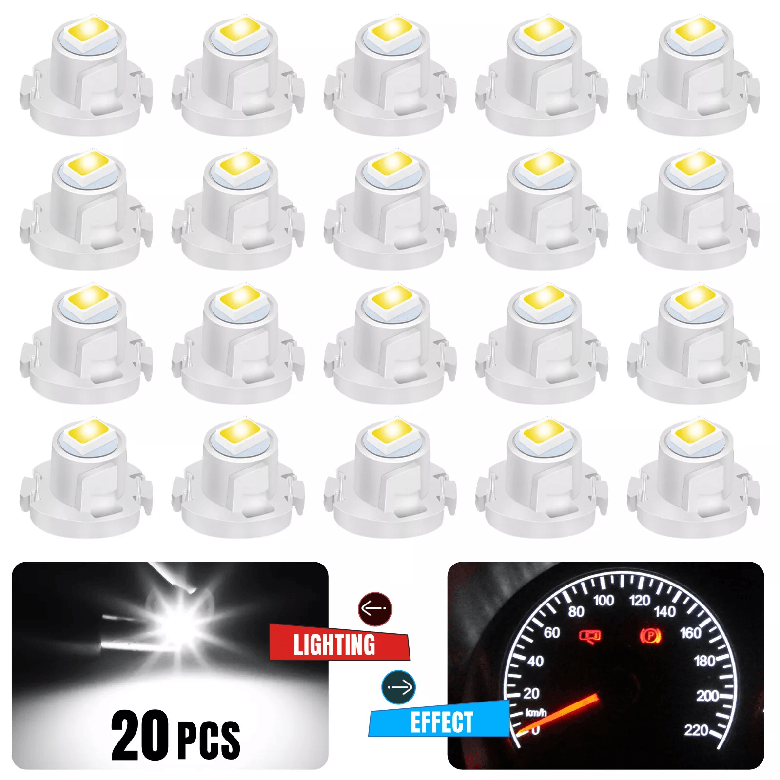 20X T4 T4.2 LED Dash A/C Control Light Bulbs | Inspire Uplift