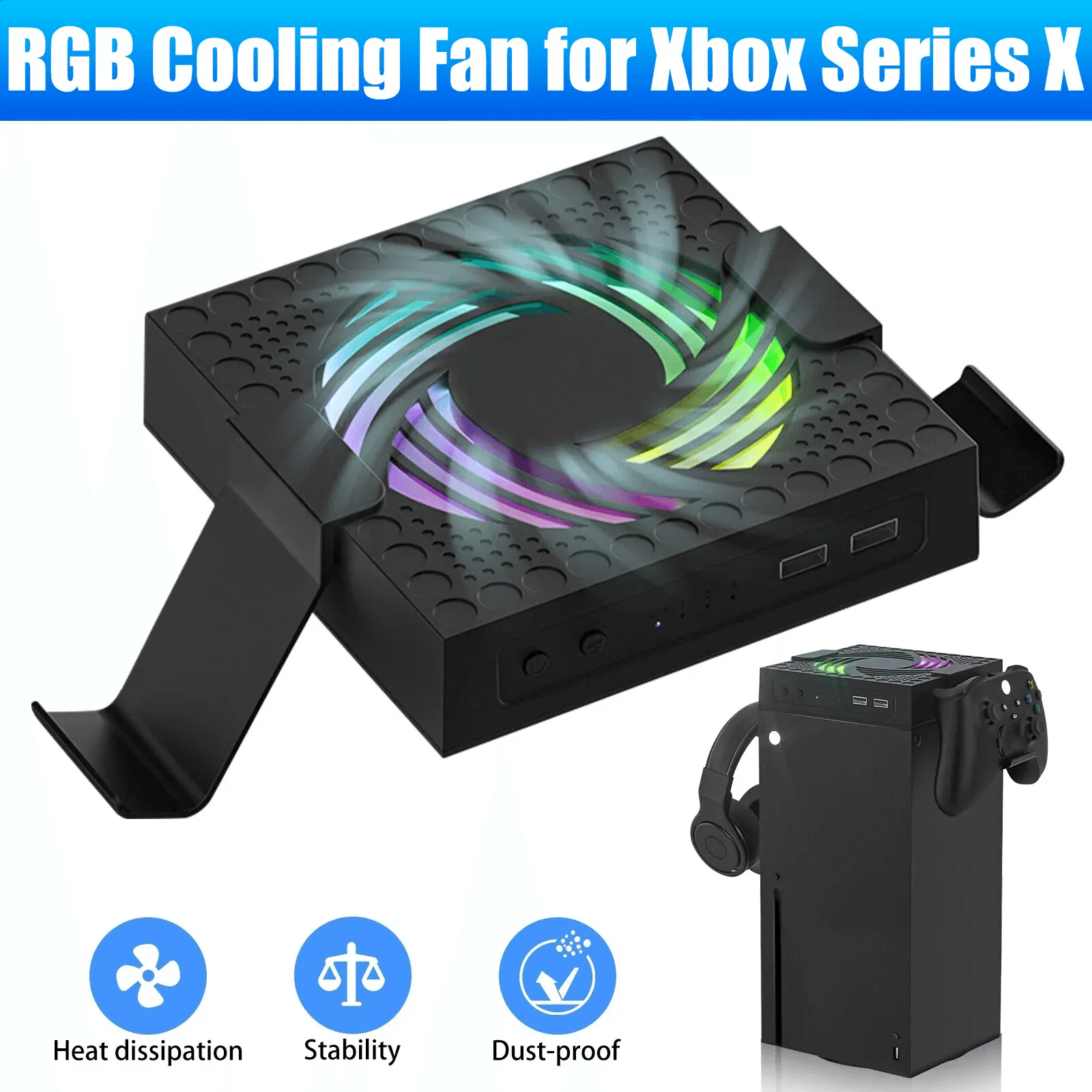 RGB Cooling Fan for Xbox Series X Console Stand | Inspire Uplift