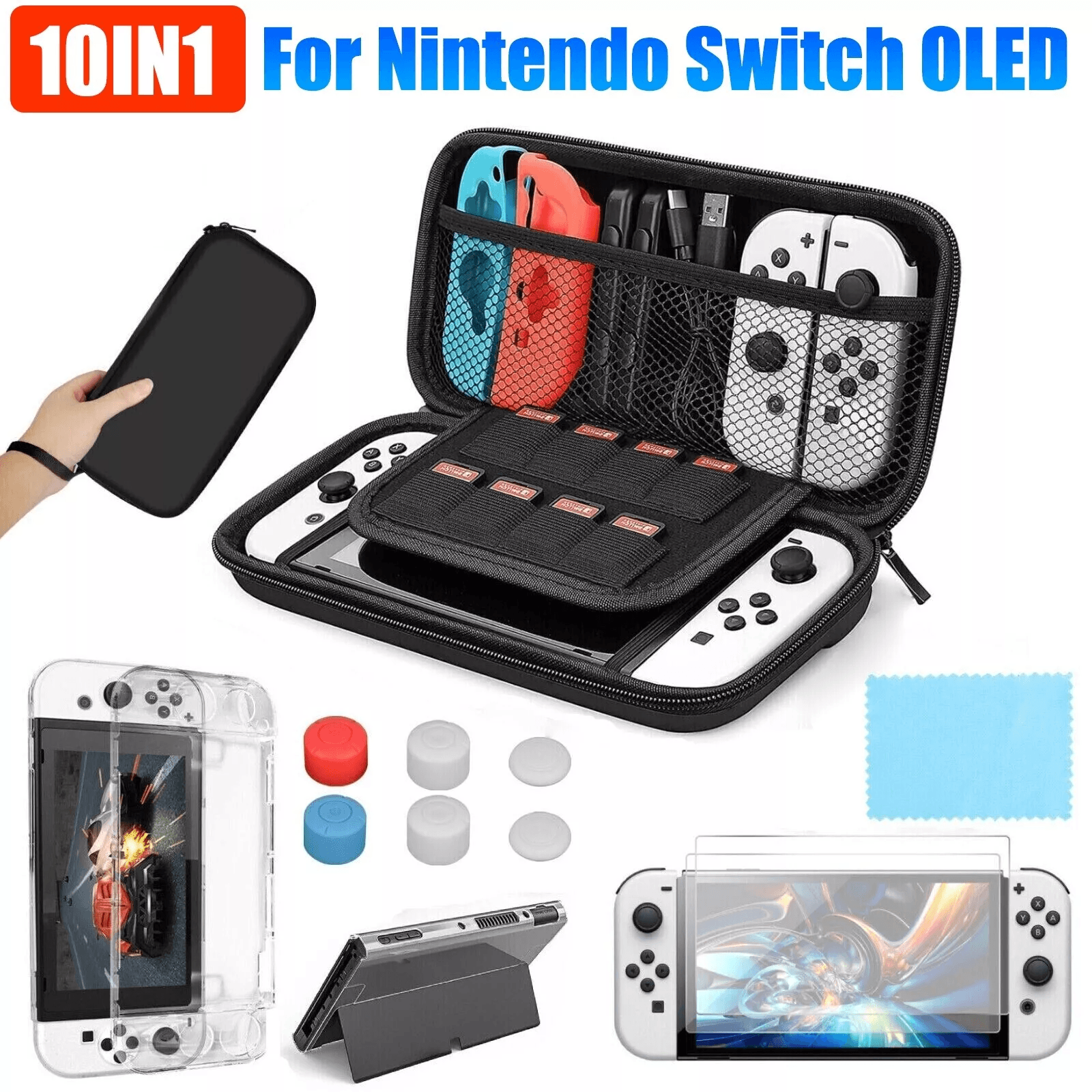 Switch OLED Case + Cover + Screen Protector Kit | Inspire Uplift