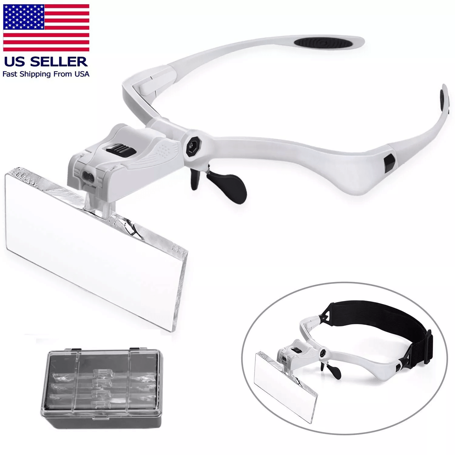 LED Headband Magnifier Visor Glasses with Light | Inspire Uplift