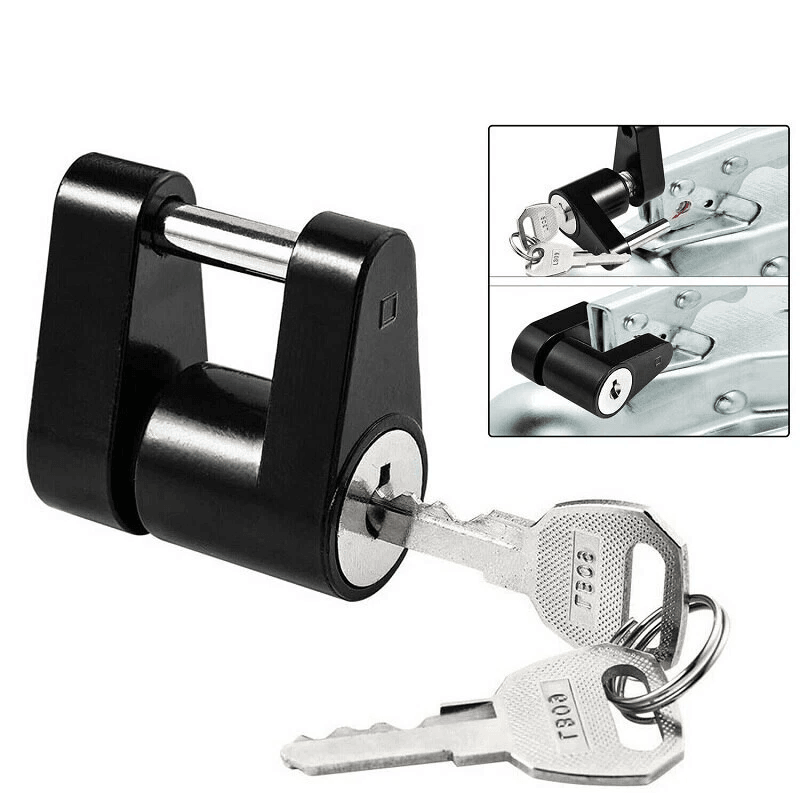 Trailer Hitch Coupler Lock 1/4" + 2 Keys Secure | Inspire Uplift