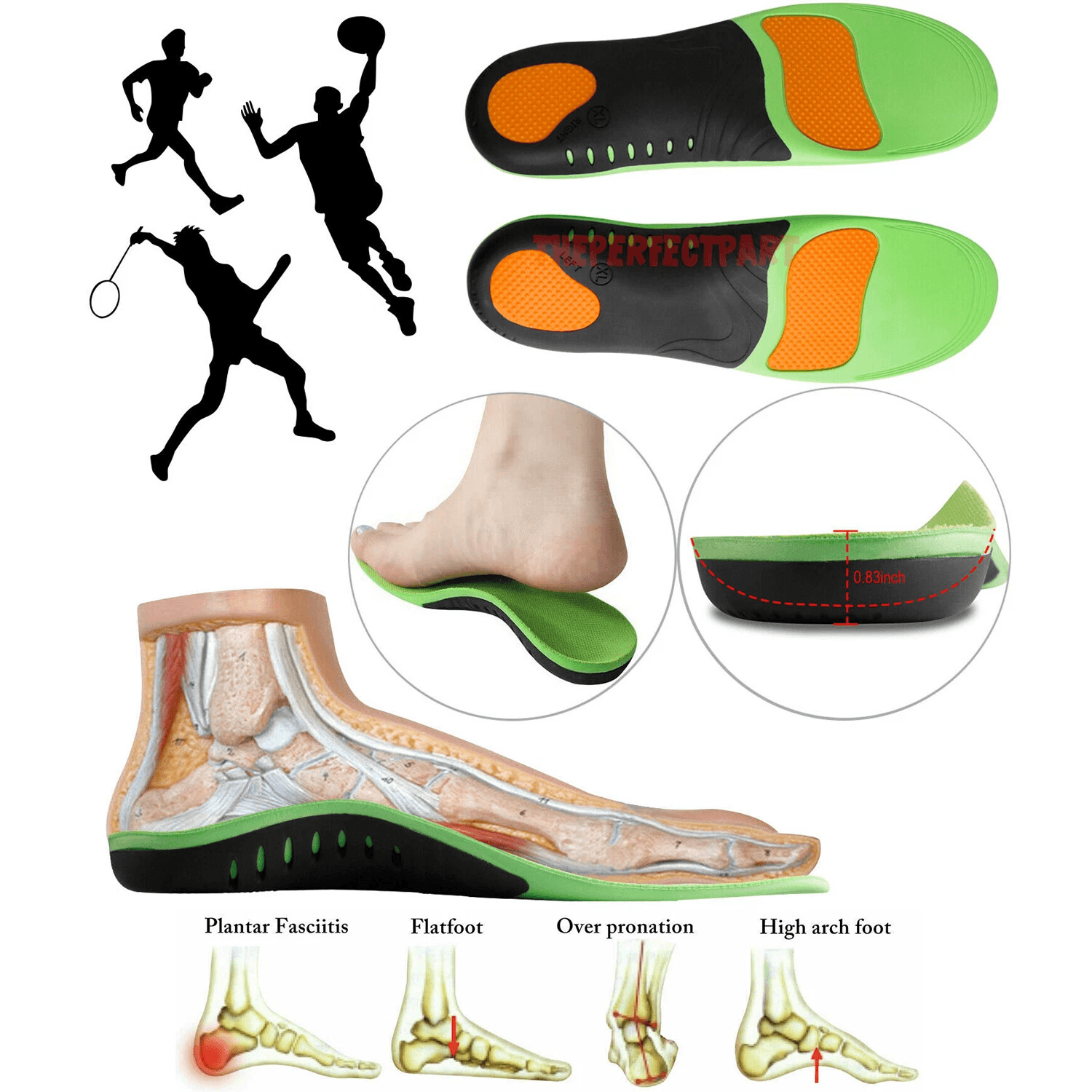 Orthotic Insoles for Flat Feet & Arch Support | Inspire Uplift