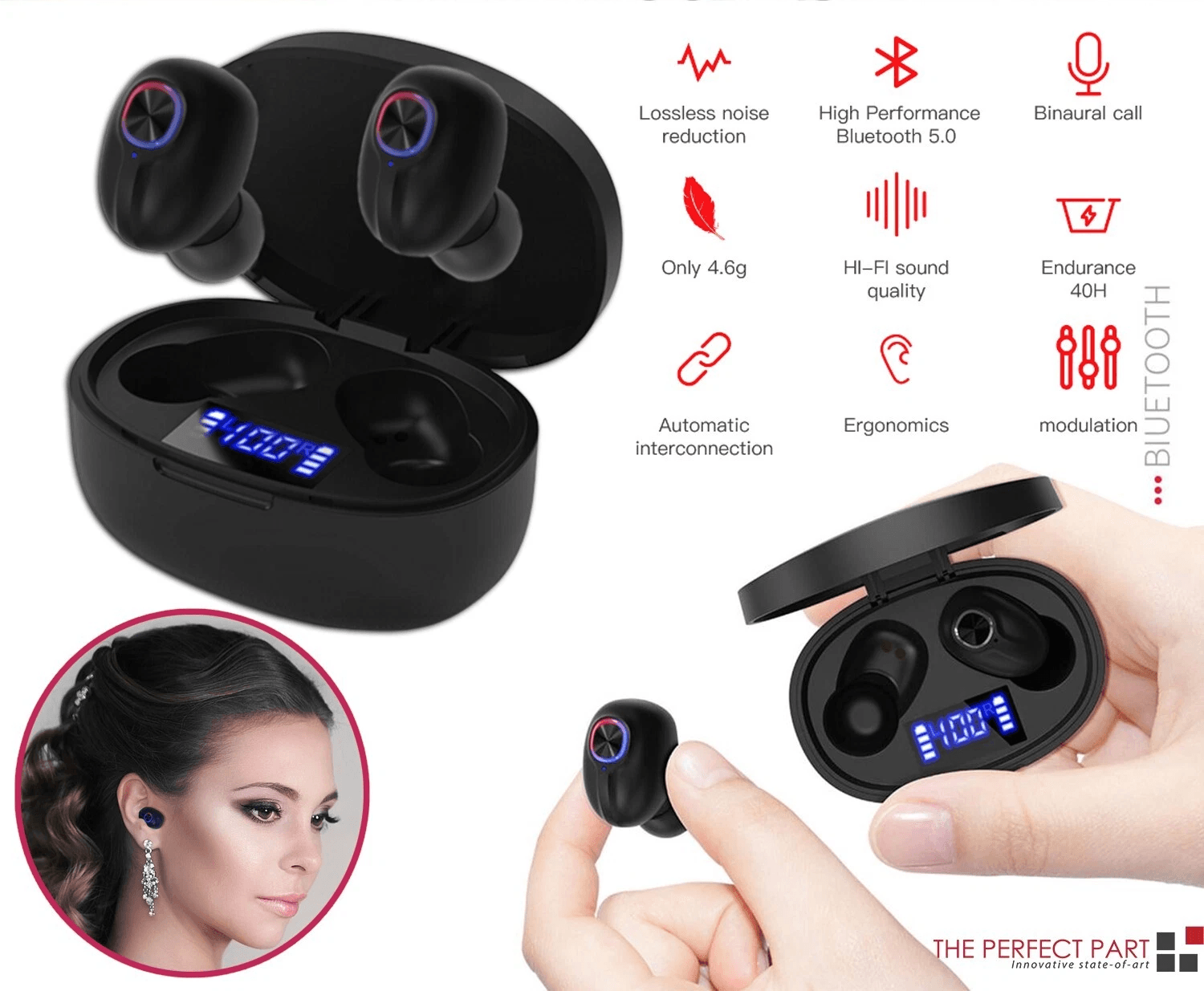 TWS Bluetooth Earbuds Waterproof with Mic | Inspire Uplift