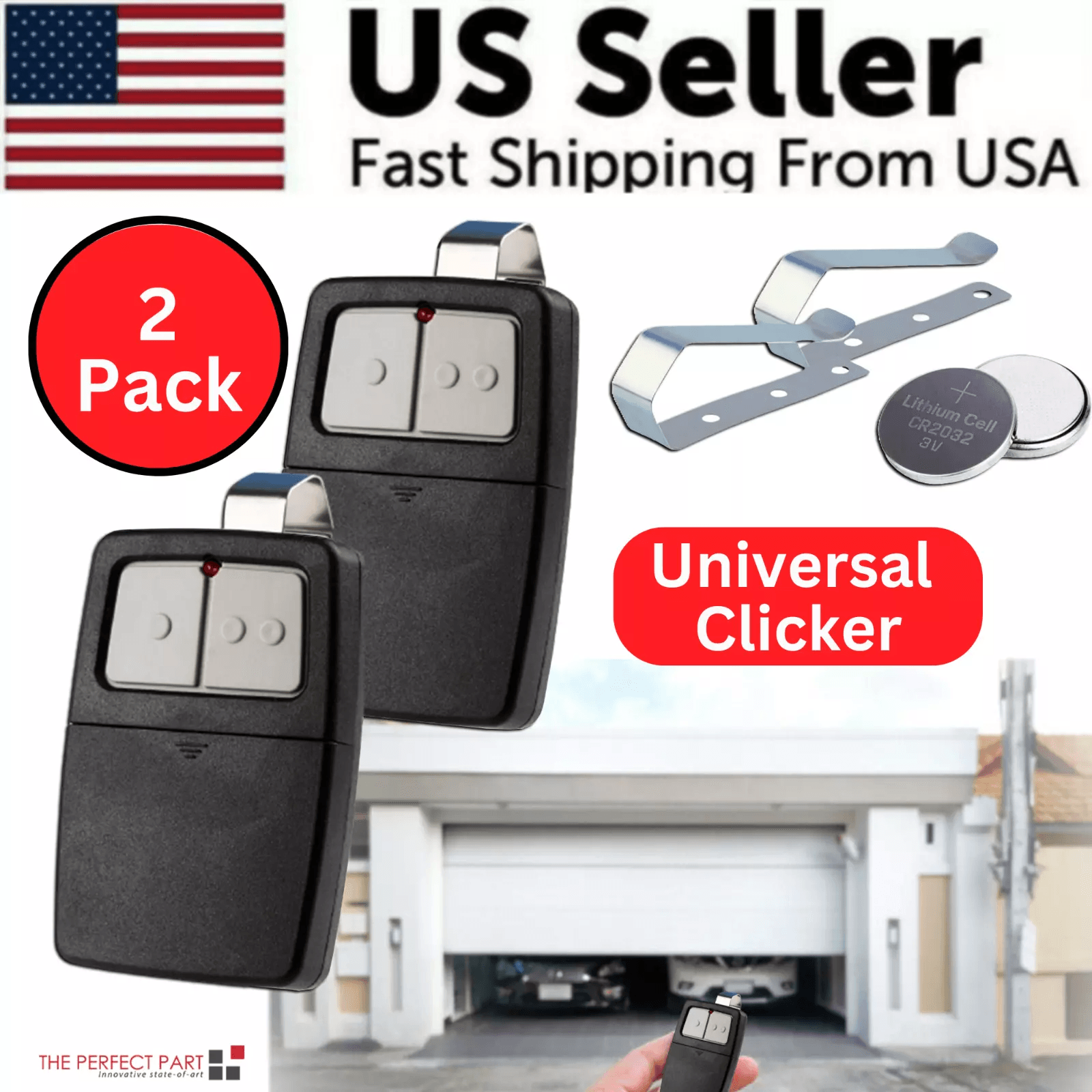 2 Universal Garage Remotes 375LM KLIK1U 375UT | Inspire Uplift