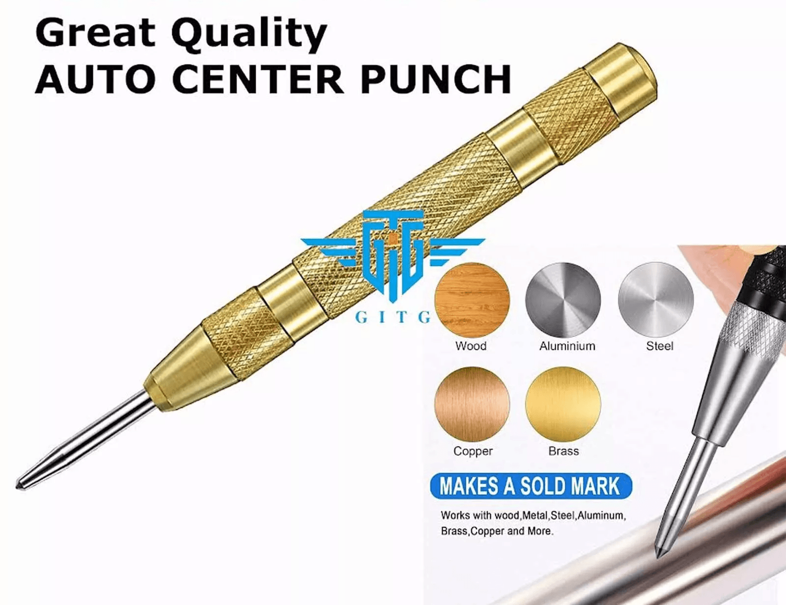 Automatic Spring Loaded Center Punch Tool | Inspire Uplift