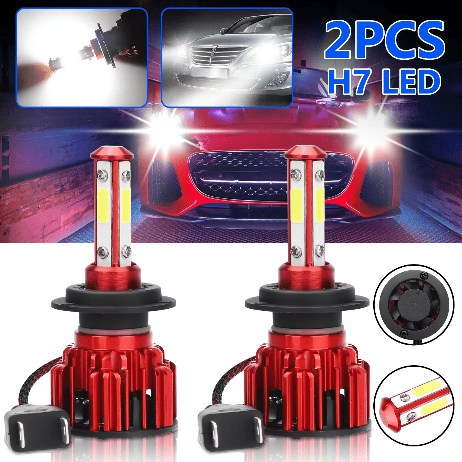 H7 LED Headlight Bulbs 6000K Conversion Kit | Inspire Uplift