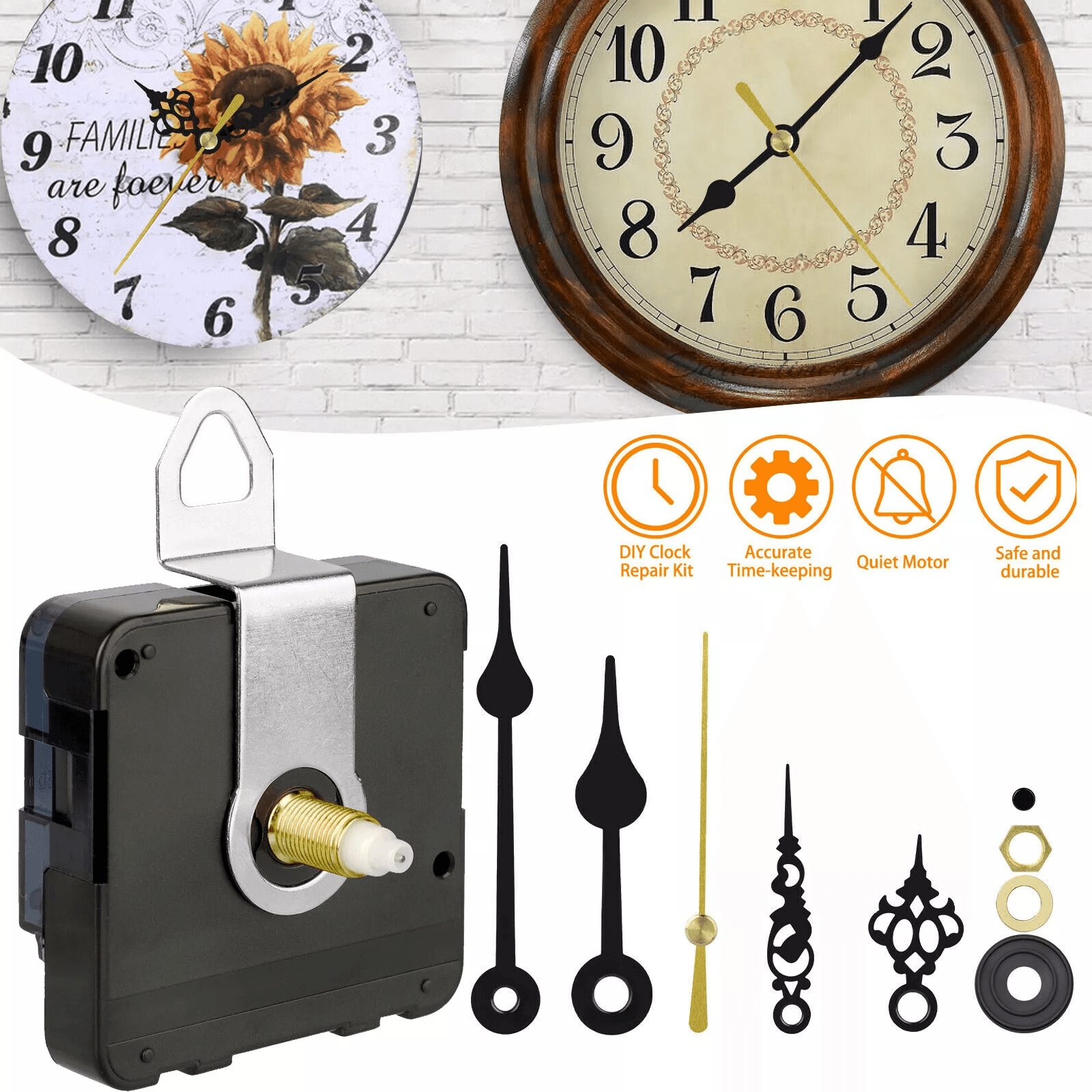 Quartz Clock Movement DIY Repair Kit | Inspire Uplift