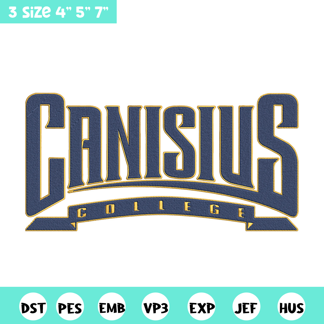 Canisius College logo embroidery design, NCAA embroidery, Em | Inspire ...