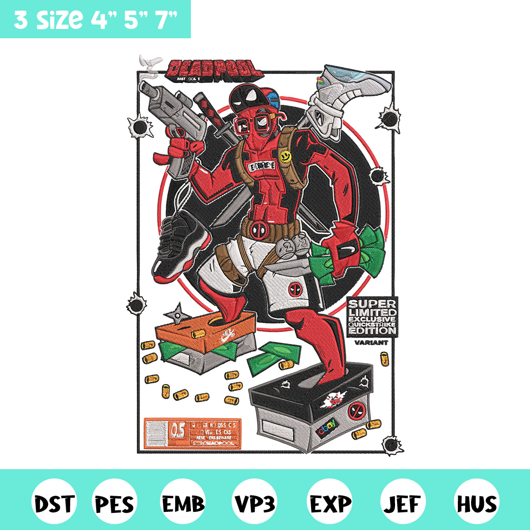 Deadpool poster Embroidery Design, Deadpool Embroidery, Embr | Inspire ...
