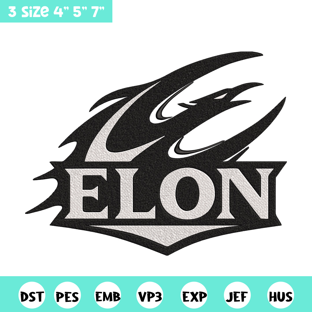 Elon Phoenix logo embroidery design,NCAA embroidery, Sport e | Inspire ...