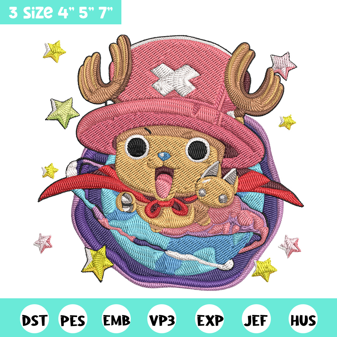 Chopper cute Embroidery Design,One piece Embroidery, Embroid | Inspire ...